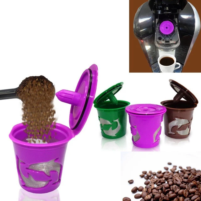 REFILLABLE REUSABLE COFFEE Filter Capsules For KEURIG 2.0 / 1.0 MINI ...