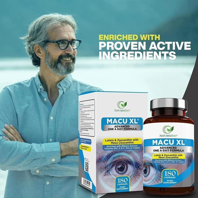 MACU XL - Lutein and Zeaxanthin Supplement - 6 Month Supply with Meso ...