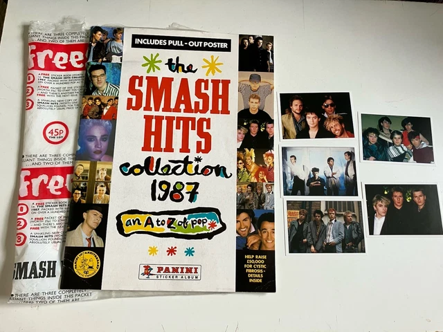 VINTAGE SMASH HITS 1987 Sicker book x5 stickers Unused ALBUM Sex ...