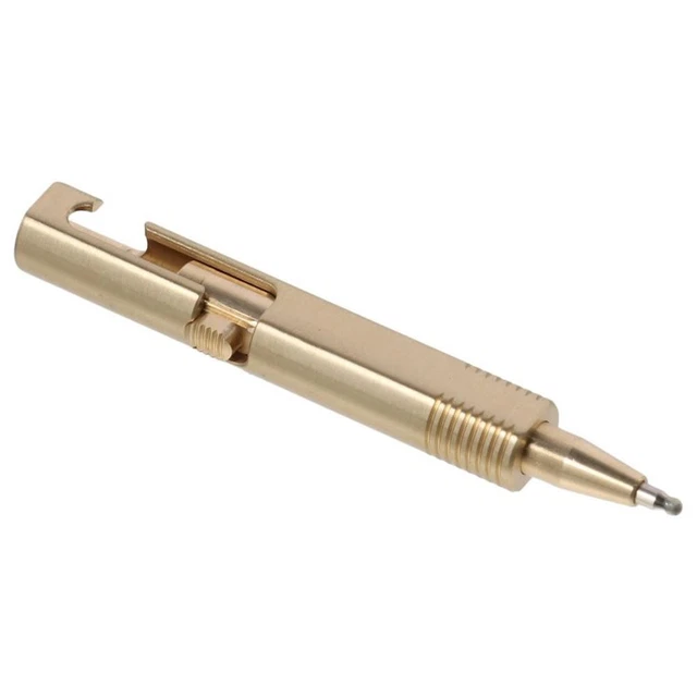 RETRACTABLE BRASS PEN Mini Bolt Action Ballpoint Pen Pocket Ballpoint ...