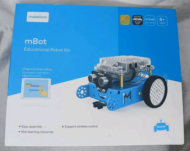 MAKEBLOCK MBOT V1.1-BLUE Black Bluetooth Version Robot Kit New Open Box ...