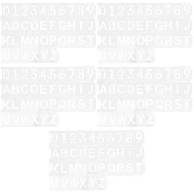 5 SETS NUMBER Molds Alphanumeric Template Templates Numbers and Letters ...