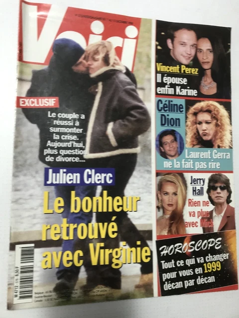VOICI DU 7/12/1998; Julien Clerc/ Céline Dion/ Jerry Hall/ Vincent ...