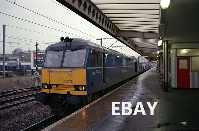 ORIGINAL 35MM COLOUR Railway Neg of Class 60 60078 at Peterborough £1. ...