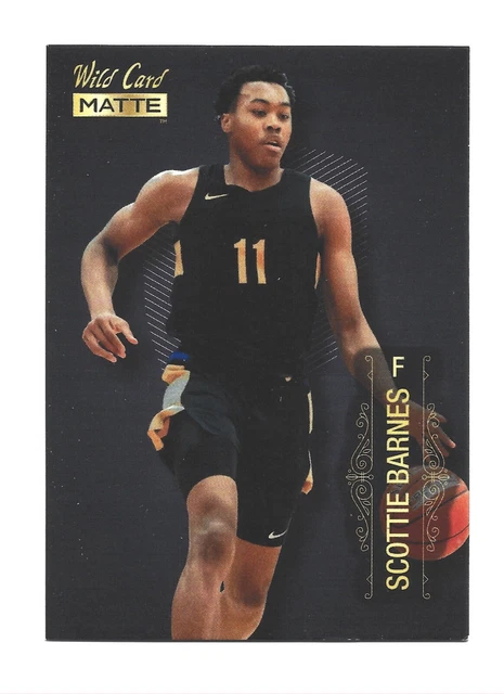 2022-23 WILD CARD Matte Draft Black MB-65 RC Scottie Barnes Toronto ...