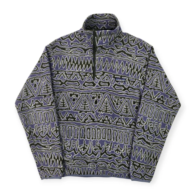 PATAGONIA SYNCHILLA VINTAGE Switchback Pattern Snap-T Fleece Men's ...