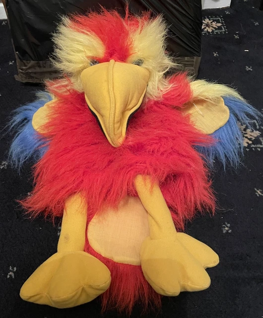 THE PUPPET COMPANY Red Parrot Macaw Bird Squawk Hand Puppet Soft Toy 17 ...
