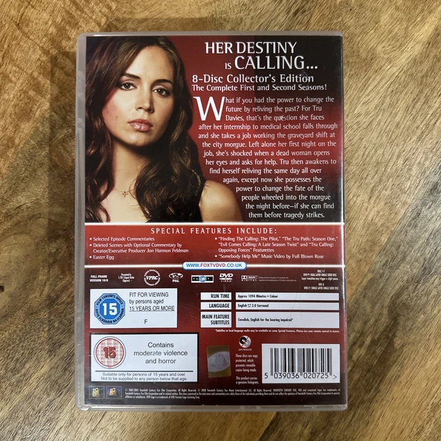 TRU CALLING COMPLETE Series Season 1 & 2 Region 2 Like New Eliza Dushku ...