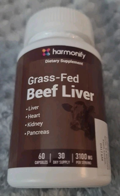 HARMONIFY GRASS-FED BEEF Liver Dietary Supplements - 60 Capsules ...