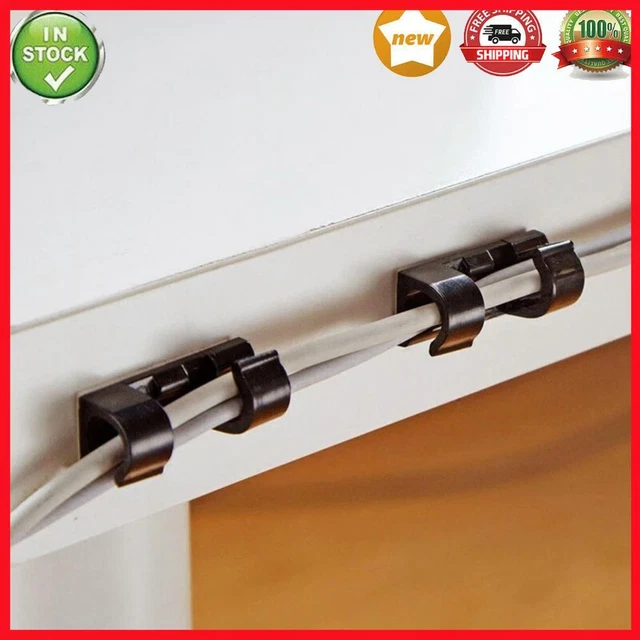 20PCS/SET CAR FASTENER Clips USB Wire Cable Line Clip Organizer ...