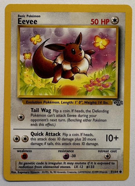 POKEMON EVOLI / Eevee | Karte 51/64 | English | Jungle Set | 1999 ...