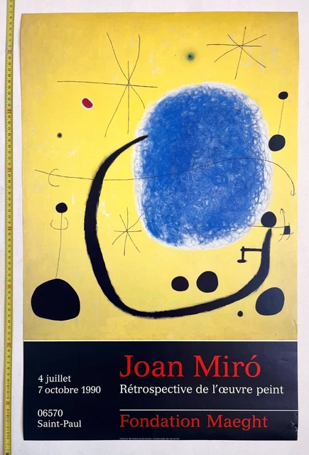 JOAN MIRO RETROSPECTIVE at Maeght 1990 vintage poster EUR 60,00 ...