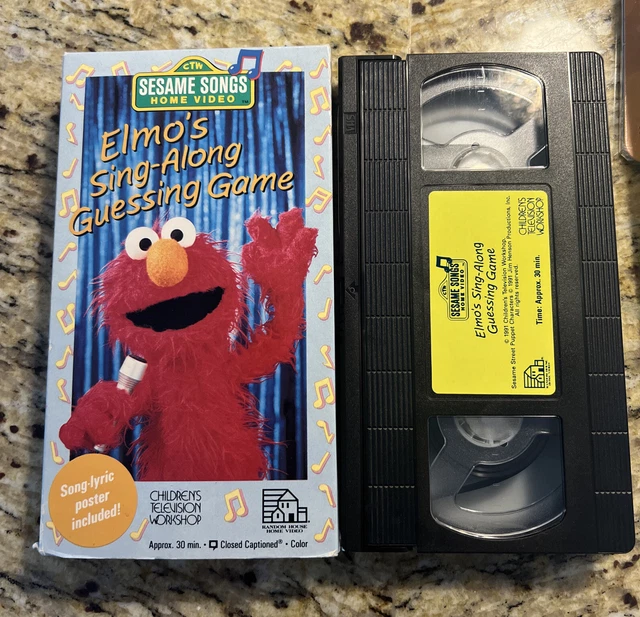 SESAME SONGS ELMO'S Sing-Along Guessing Game Vhs Tape W/Song Lyric ...
