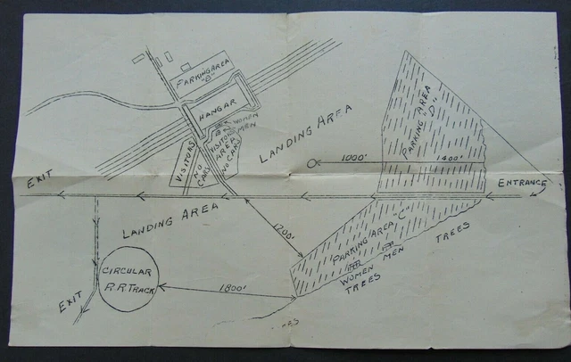 ORIGINAL INSTRUCTIONS W MAP for VISITING the GRAF ZEPPELIN at LAKEHURST ...
