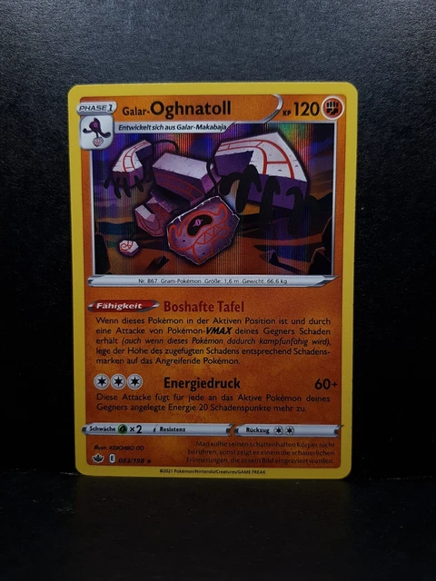 GALAR-OGHNATOLL 083/198 TERRIFICANTE Regno Olo Pokémon Carta Pokemon DE ...