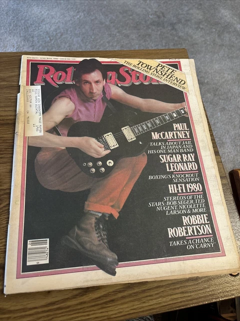 ROLLING STONE MAGAZINE June 26, 1980 Pete Townshend, Paul McCartney £6. ...