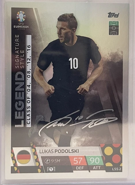 LEGEND SIGNATURE LUKAS PODOLSKI Match Attax EURO 2024 Germany Euros 24 ...