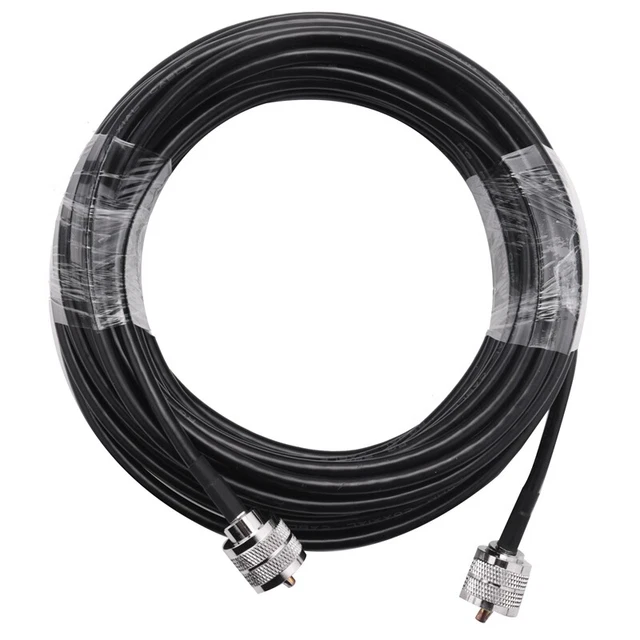CABLE COAXIAL UHF de 15M Cable Coaxial RG58 Cable PL259 Cable de Antena ...
