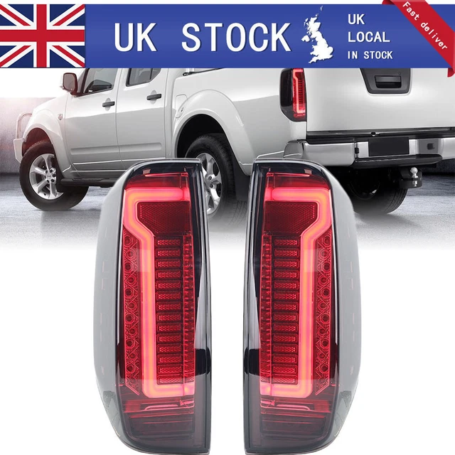 FOR NISSAN NAVARA D40 Rear Tail Light Lamp LED Dynamic Smoked Pair 2005 ...