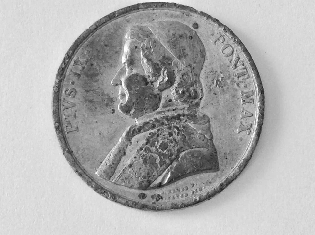 MEDAILLE VATIKAN 1847 PIUS IX Pont. Max. CLEMENS et CONSTANS Signiert ...