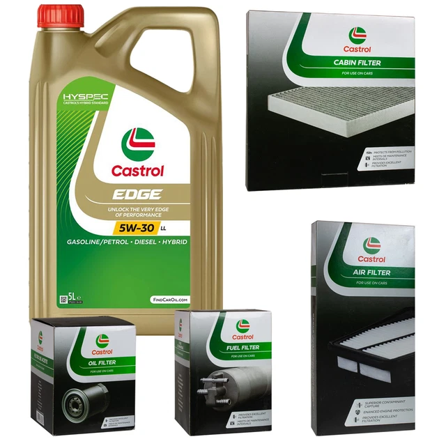 CASTROL KIT D'INSPECTION 5 L EDGE Titanium 5W-30 LL Pour VW Polo 1.6 ...
