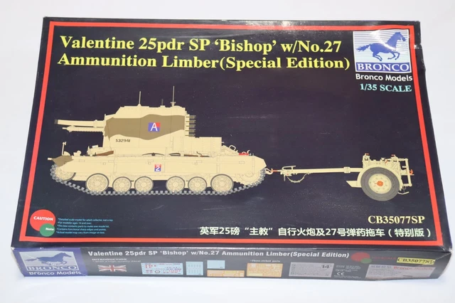 BRONCO MODELS CB35077SP VALENTINE 25PDR SP BISHOP w/NO.27 AMMUNITION ...