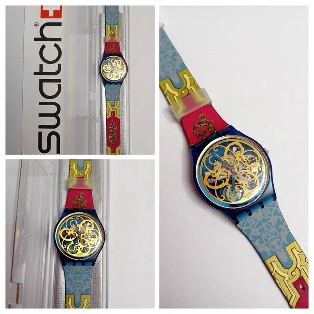 SWATCH GENT NUOVO NOS Stucchi GN107 1990 Vintage Orologio da polso Anni ...