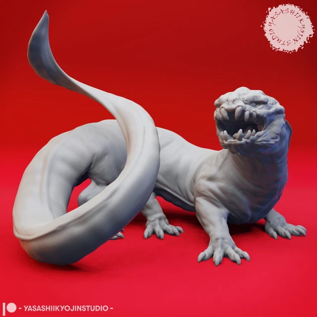 FROST SALAMANDER - 32/54mm Miniature for Tabletop RPGs (DnD, D&D ...