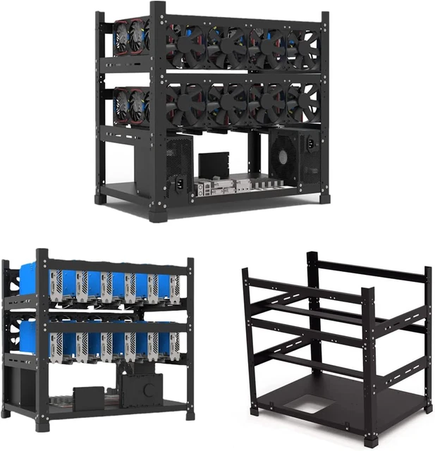 MINING RIG FRAME 12 GPU, Open Air Mining Rig Frame Mining Case Rack ...