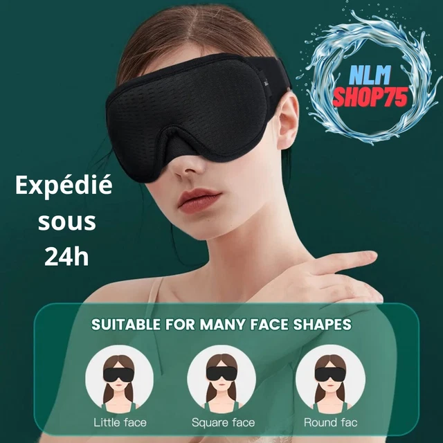 MASQUE DE NUIT sommeil 3D cache yeux Doux relaxation voyage anti ...