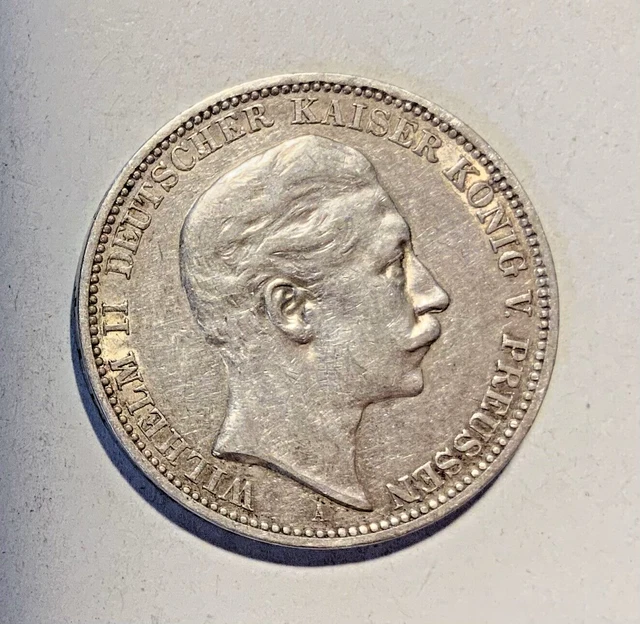 3 MARK PREUSSEN 1909 A Wilhelm II, Kaiserreich, Silber ss+ EUR 2,00 ... 3 MARK PREUSSEN 1909 A Wilhelm II, Kaiserreich, Silber ss+ EUR 2,00 ...