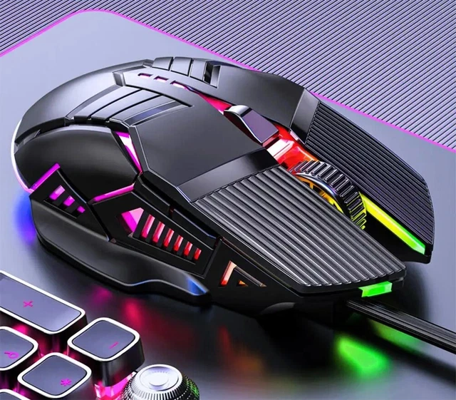 ERGONOMIC WIRED GAMING Mouse USB Mouse Gaming RGB $36.24 - PicClick