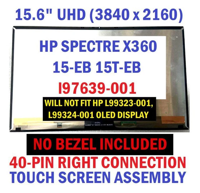 HP SPECTRE X360 15T-EB 15-eb0043dx 15.6" LCD DISPLAY SCREEN ASSEMBLY ...