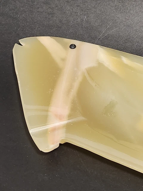 VTG ALABASTER FISH - Large Tray/ Trinket Fish Dish `12" & Small Whale ...