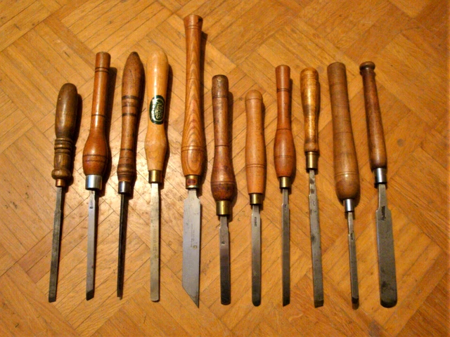 11 TOLLE DRECHSELEISEN SORBY, STORMONT, ADDIS, SHEFFIELD etc. * TOP ...