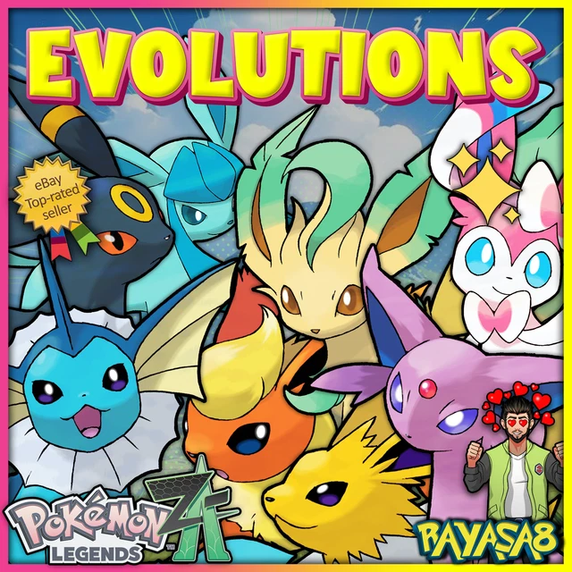EEVEE EVOLUTIONS ALL 8 Forms Pokémon Legends ZA 6IV Bundle🌟 Shiny/Non ...