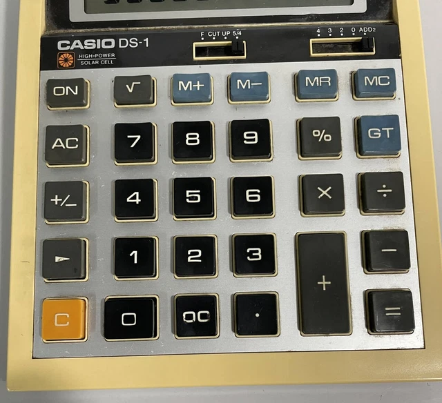 CASIO DS1 VINTAGE Solar Powered 10 Digit Desktop Calculator Made in ...