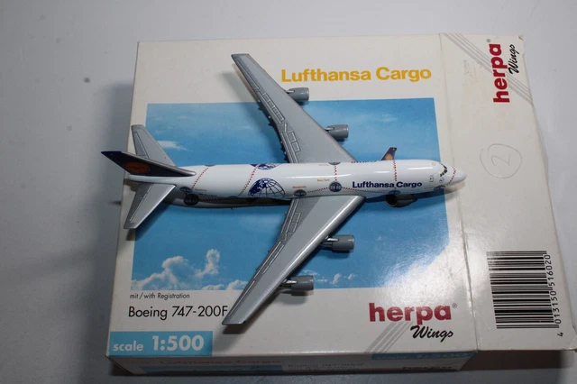 HERPA WINGS 1:500 Flugzeug 516020 Boeing 747-200F Lufthansa Cargo D-ABZF 2 OVP 2 EUR 22,80 ...