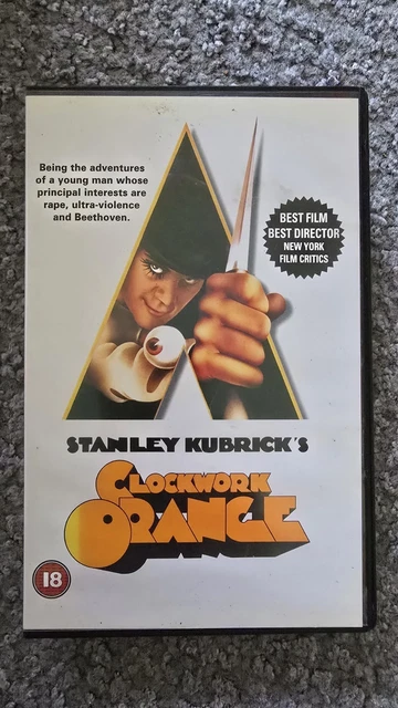 RARE BLOCKBUSTER EXPRESS Big Box Ex Rental Vhs Movie Clockwork Orange ...