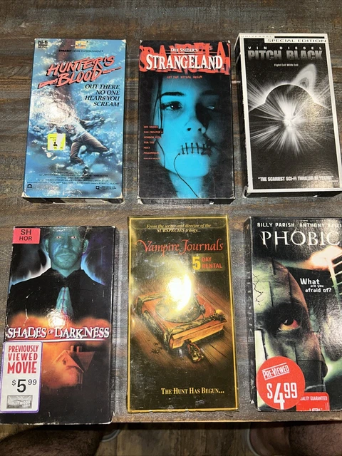 6 VHS TAPE Cult Classic RARE VINTAGE HORROR THRILLER Collection ...