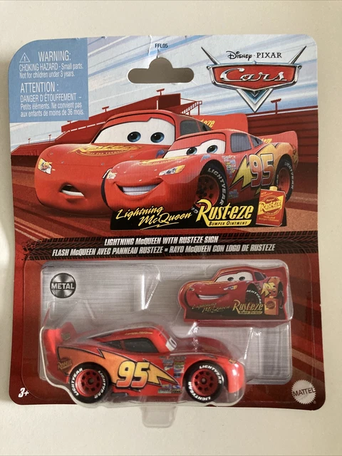 MATTEL DISNEY PIXAR Cars Lightning McQueen With Rusteze Sign Car £10.00 ...