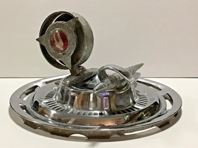 1950'S VTG CAR Art - 58 Corvette Hubcap, 57 Studebaker Hood Ornament ...