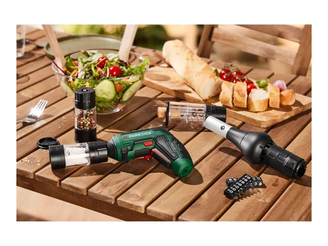 PARKSIDE 4V CORDLESS 22 Pieces Screwdriver Wood Box Set with BBQ ...
