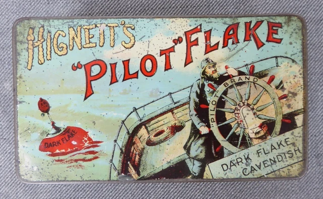 RARE HIGNETT'S PILOT Flake Tobacco tin good condition £60.00 - PicClick UK
