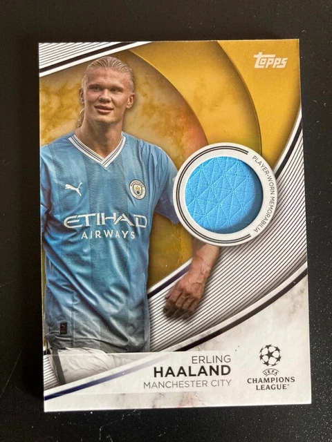 TOPPS UCC FLAGSHIP 2023/24 Erling Haaland Man. City Patch Relic ...