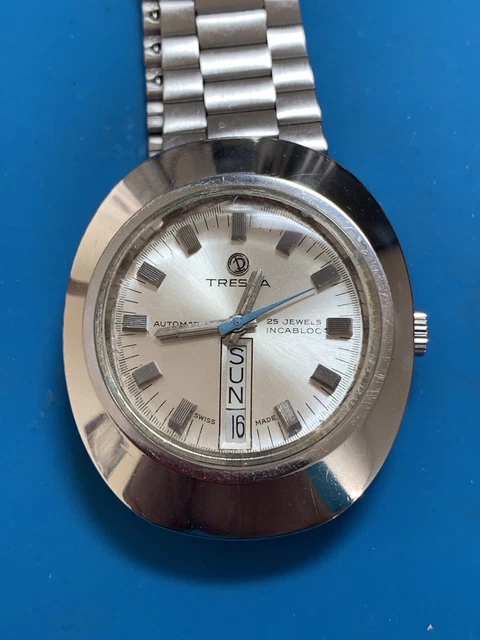 VINTAGE TRESSA AUTOMATIC 25 jewels Gents Watch incabloc Shockprotected Swiss £35.00 - PicClick UK