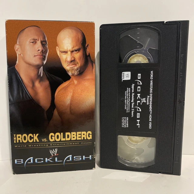 WWE BACKLASH 2003 (VHS 2003) The Rock vs Goldberg Lesner Vs Cena WWF ...