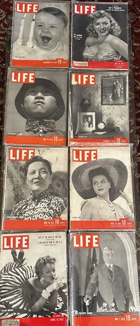 LIFE MAGAZINE LOT Of 8 issues 1930’s 1940’s 1950’s £9.62 - PicClick UK