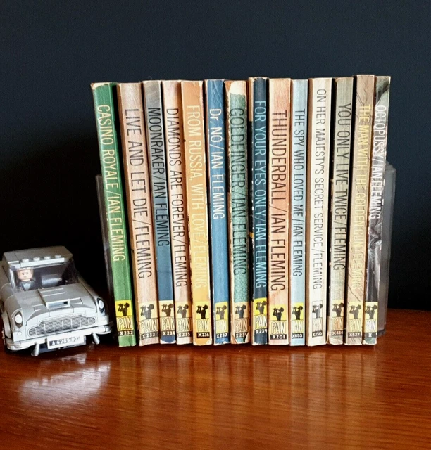 RARE FULL SET 14 Hawkey Pan 1960s Ian Fleming Pan James Bond Russia ...
