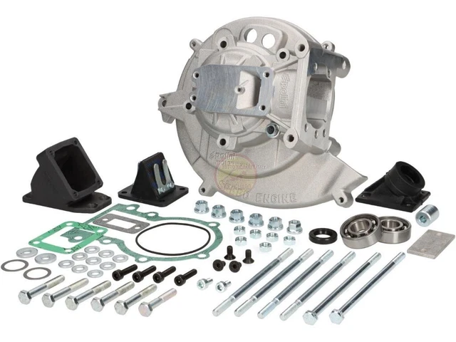 CARTER MOTORE LAMELLARE Polini Piaggio Ciao SI Bravo 4 Perni Doppia ...